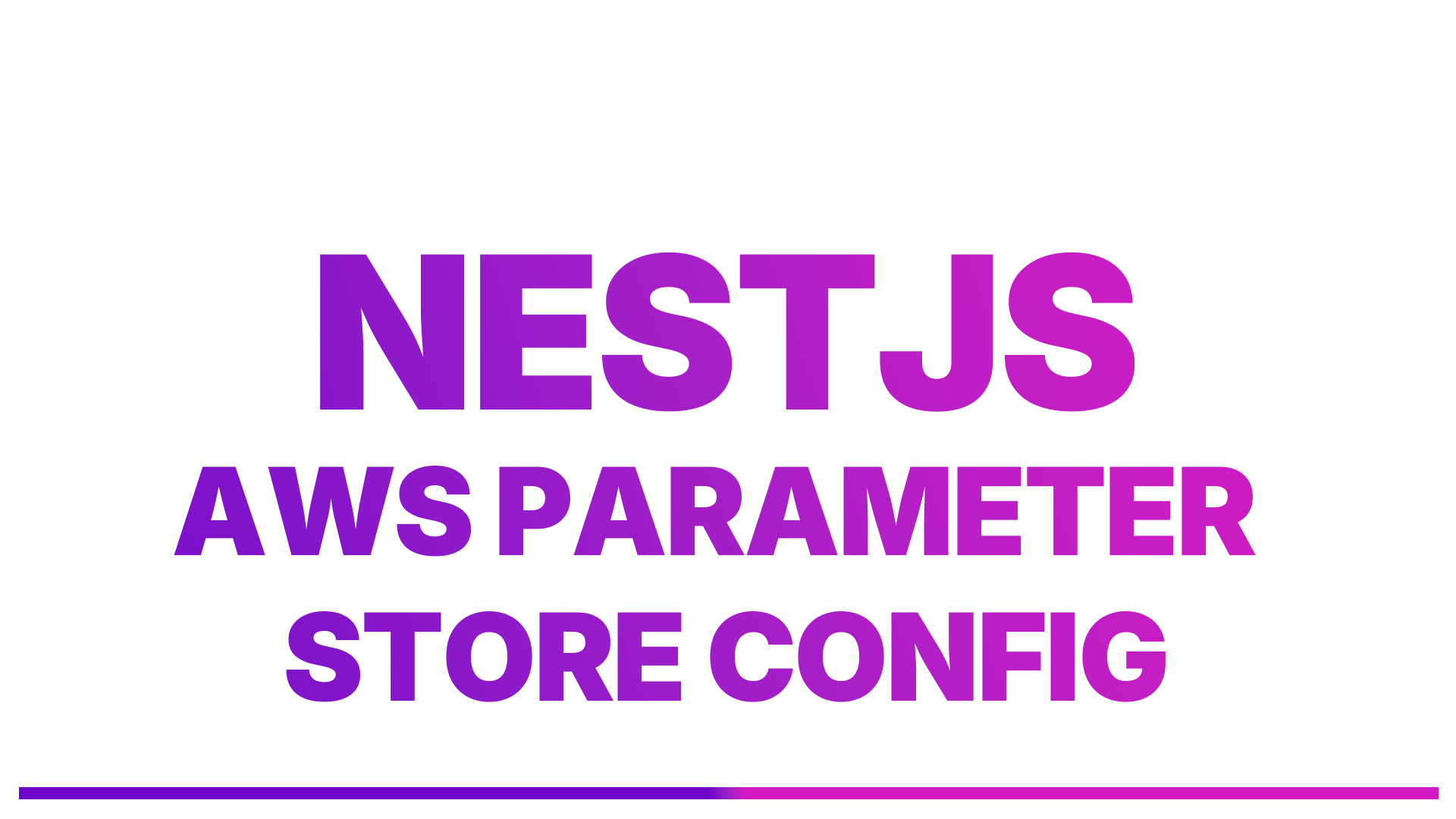 GitHub - ElsiKora/NestJS-AWS-Parameter-Store-Config